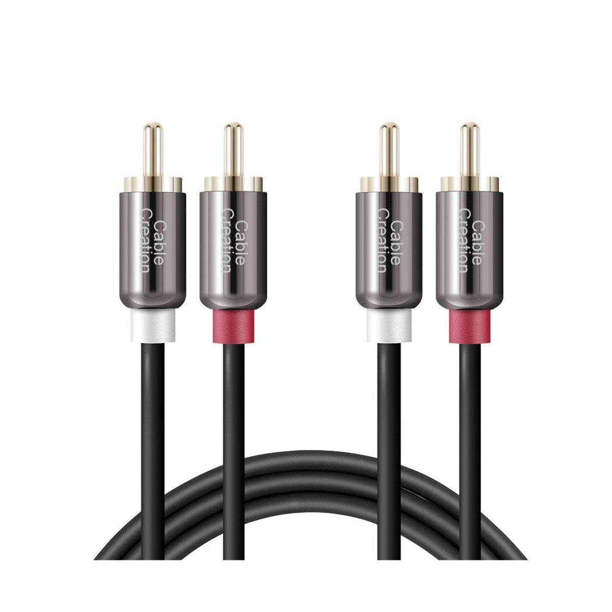 2 RCA Plug Male to Male Stereo Audio Cable | CableCreation