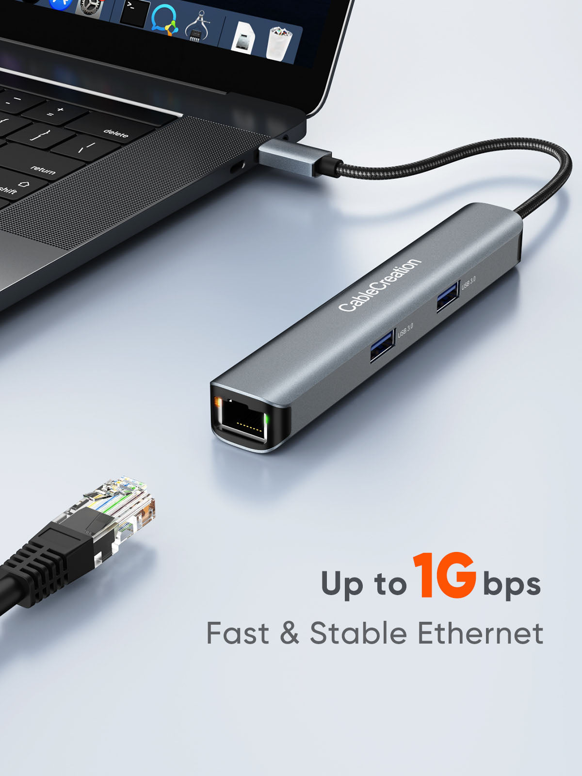 6 in 1 Multi USB C Adapter With Ethernet | CableCreation