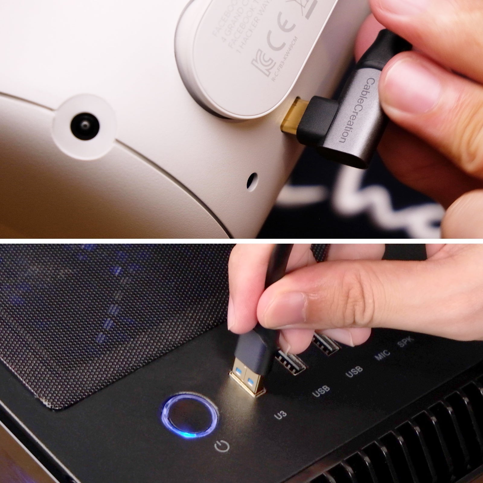 USB 3.1 to Type-C VR Link Cable For Oculus Quest 2 | CableCreation