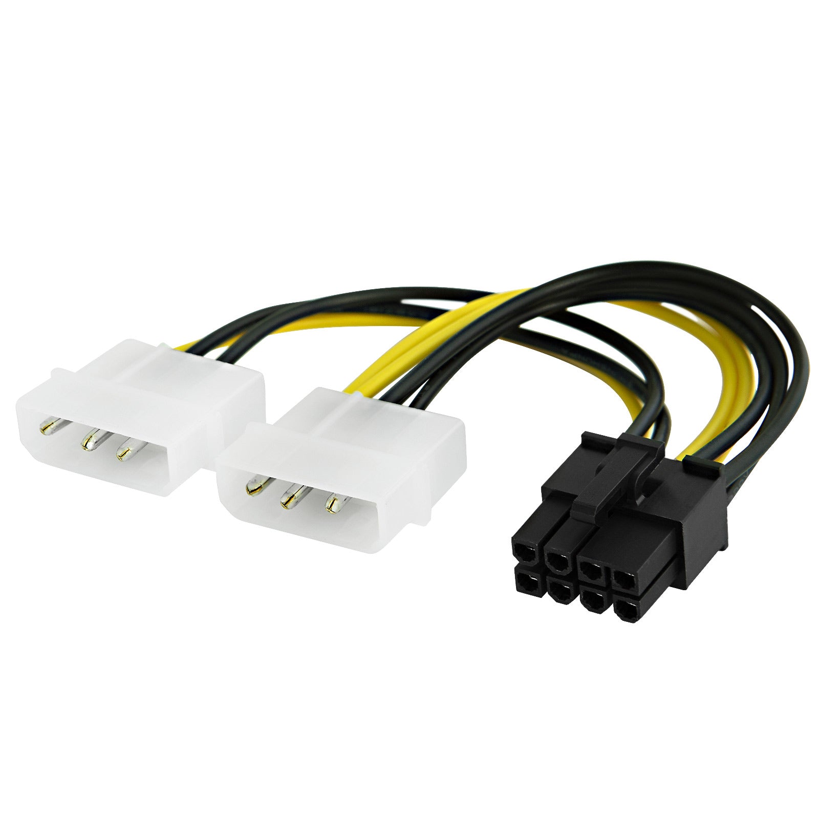 2-Pack Molex to PCIe Power Cable – CableCreation