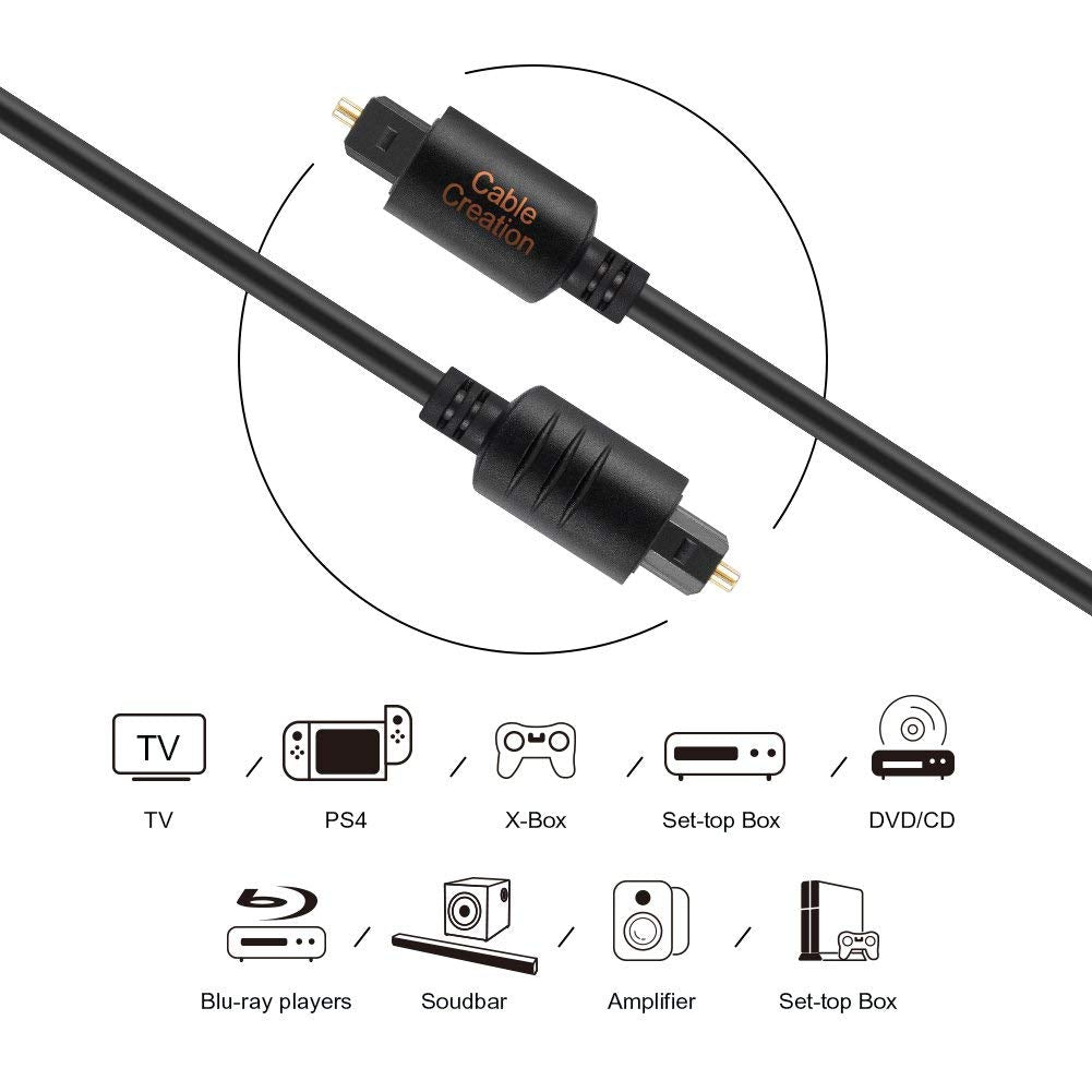 HD Optical Digital Audio Toslink Cable | CableCreation